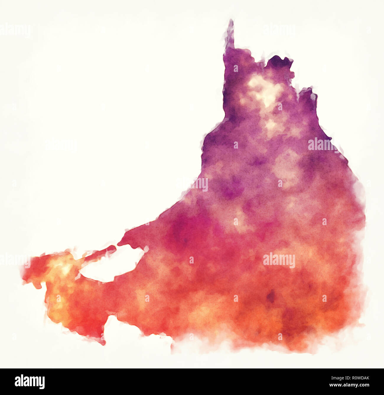 Campeche state map of Mexico in front of a white background Stock Photo ...