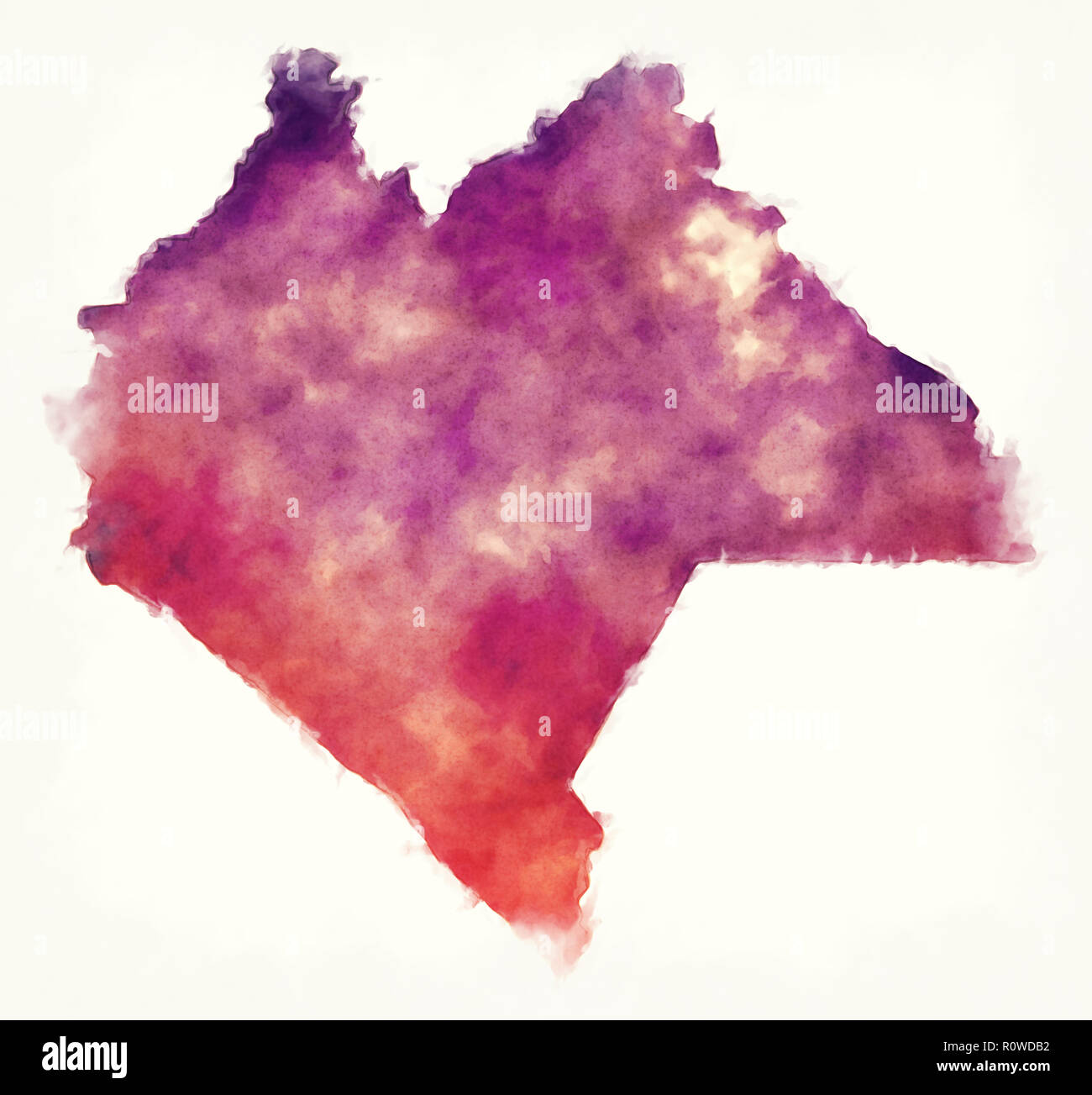 Chiapas state map of Mexico in front of a white background Stock Photo ...