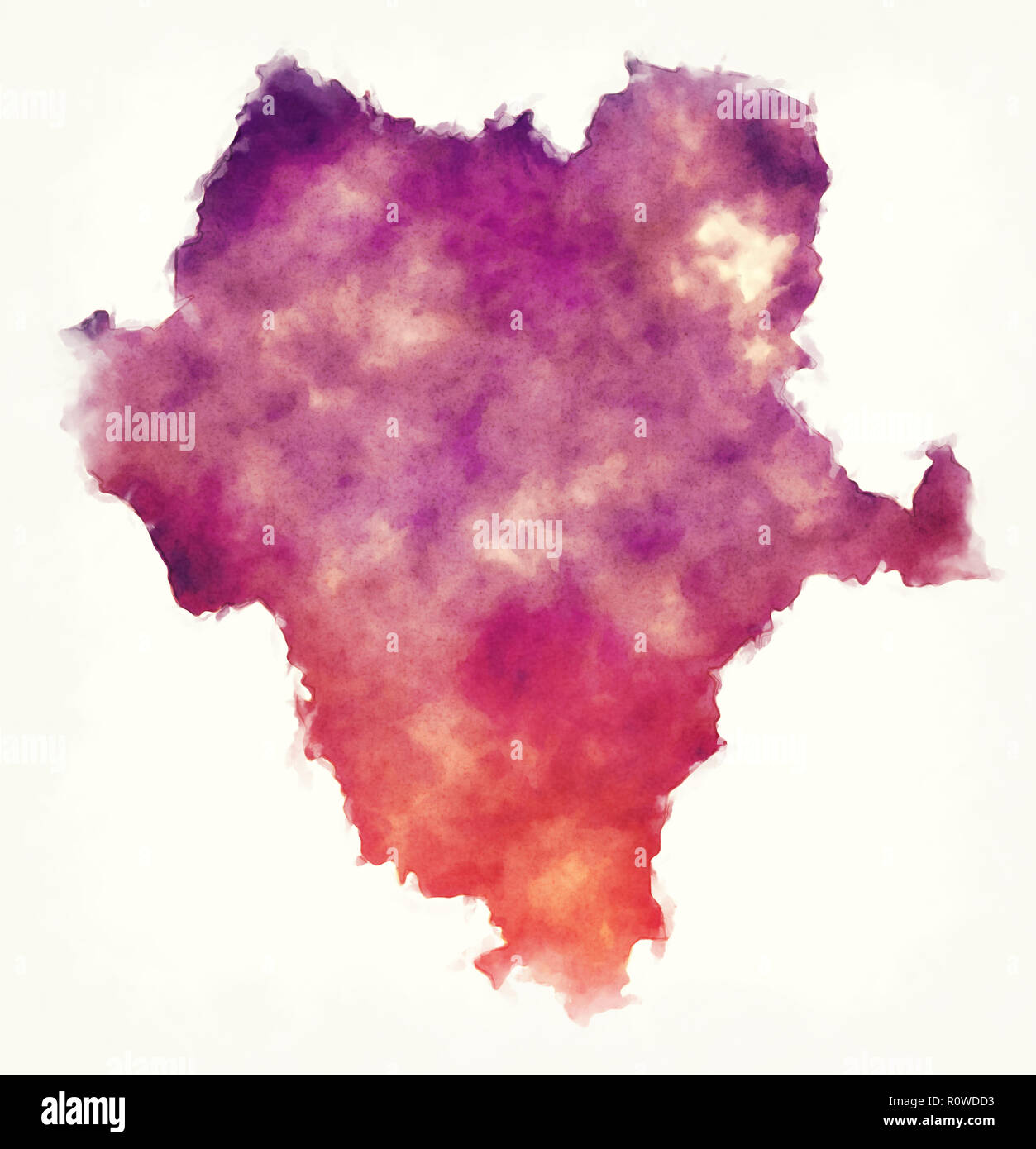 Durango state map of Mexico in front of a white background Stock Photo ...