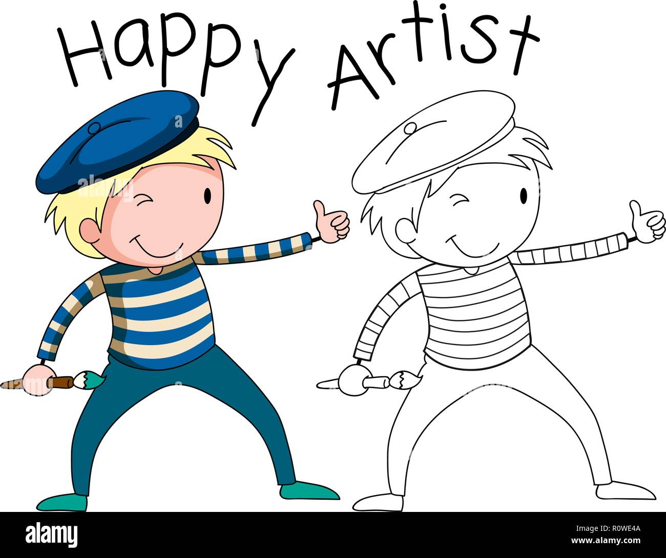 Artist character Stock Vector Images - Alamy