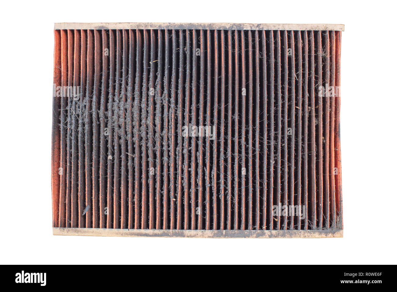 Changing an air filter . Dirty, clogged air filter surface . General ...