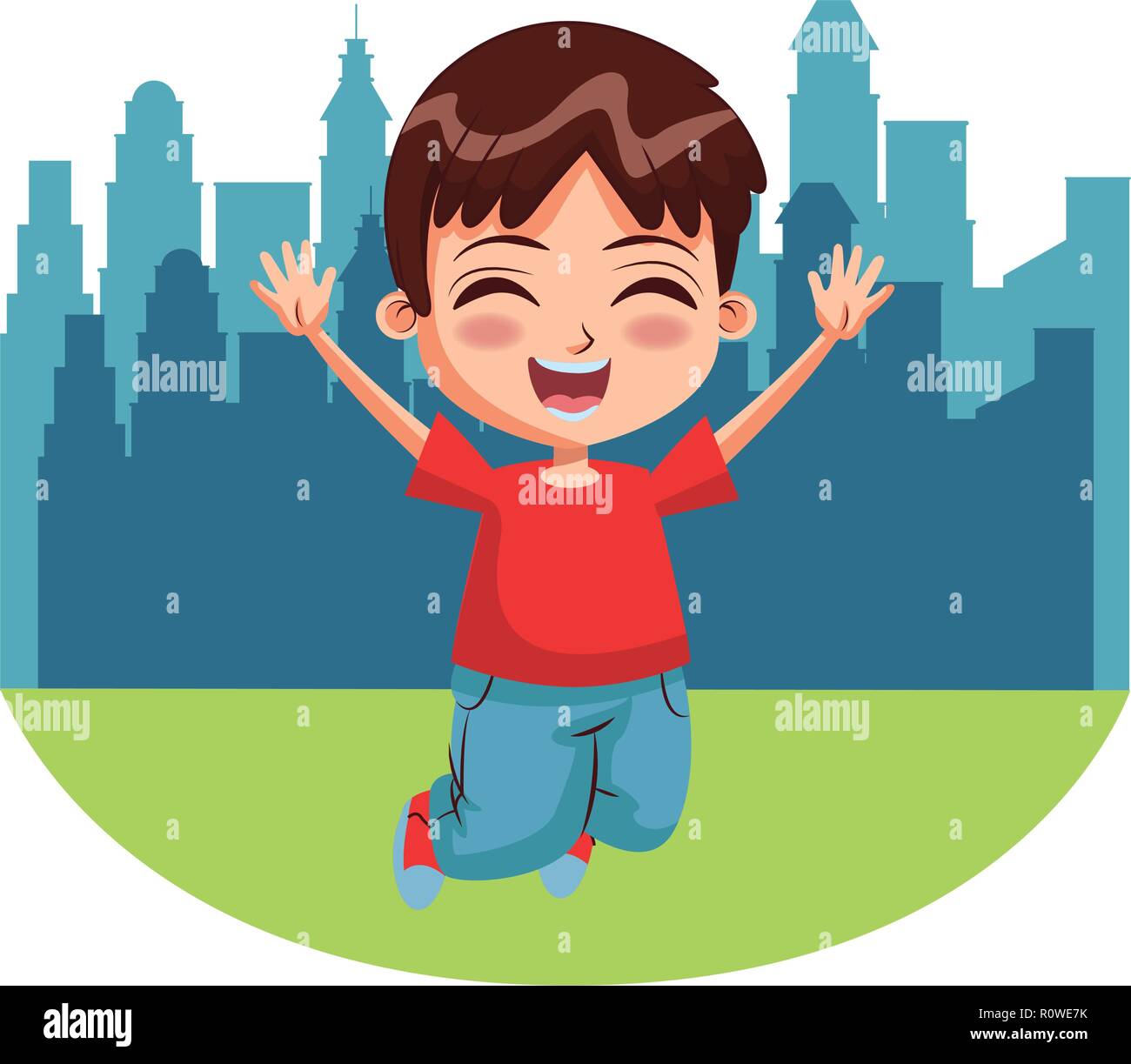 Happy boy cartoon Stock Vector Image & Art - Alamy