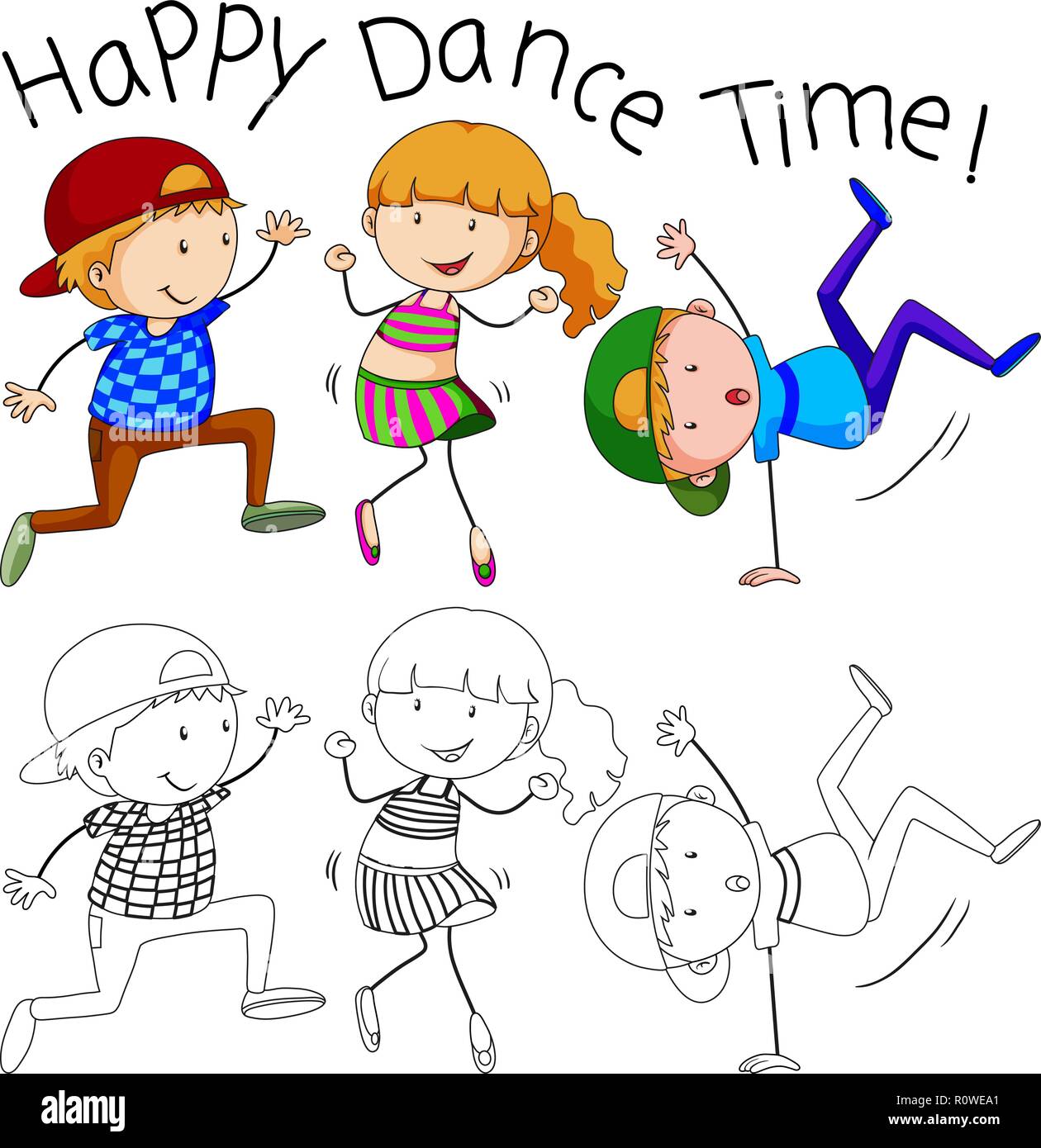 Stick figure illustration dancing hi-res stock photography and images ...
