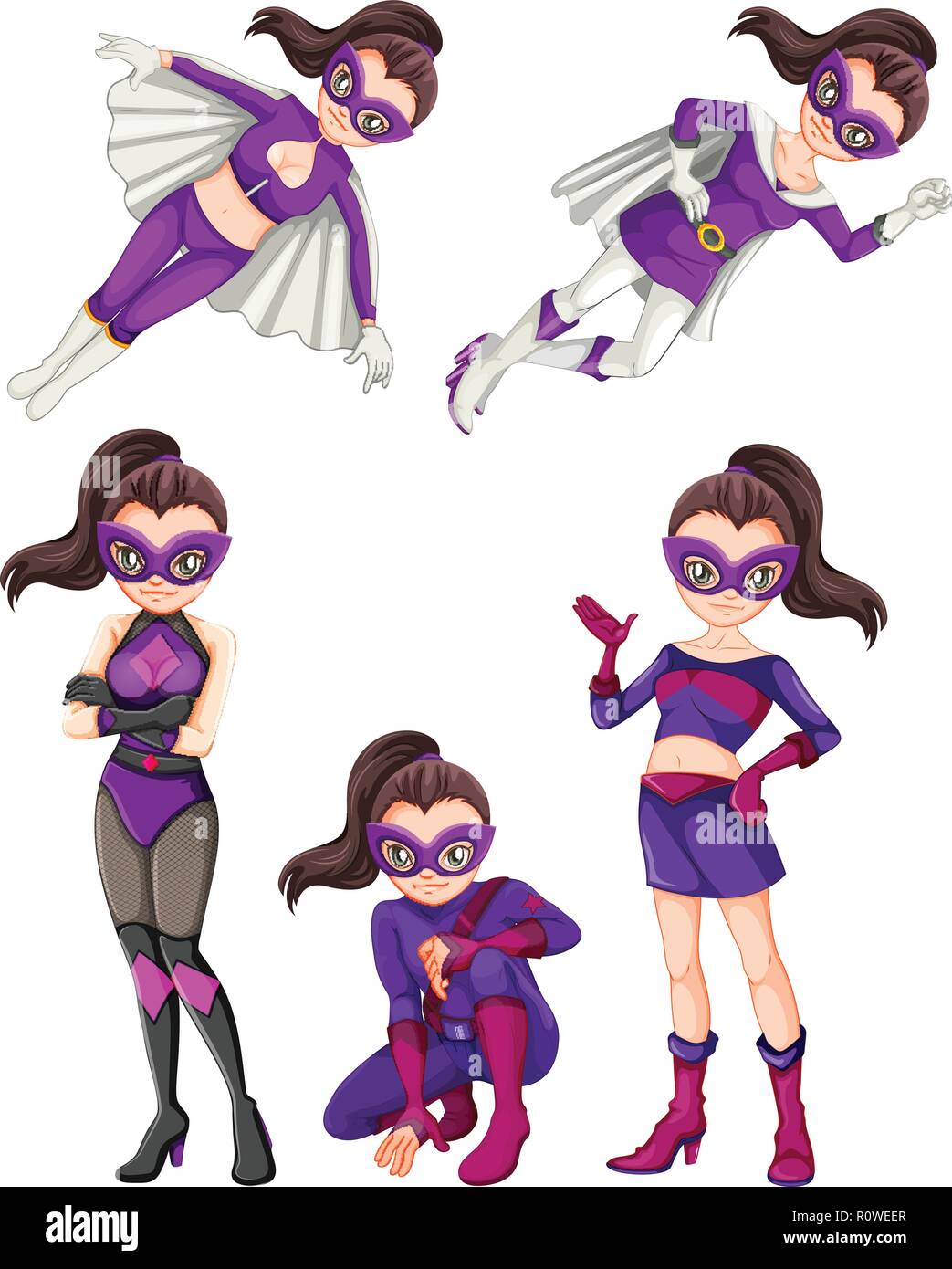 Superhero comic clipart Stock Vector Images - Alamy
