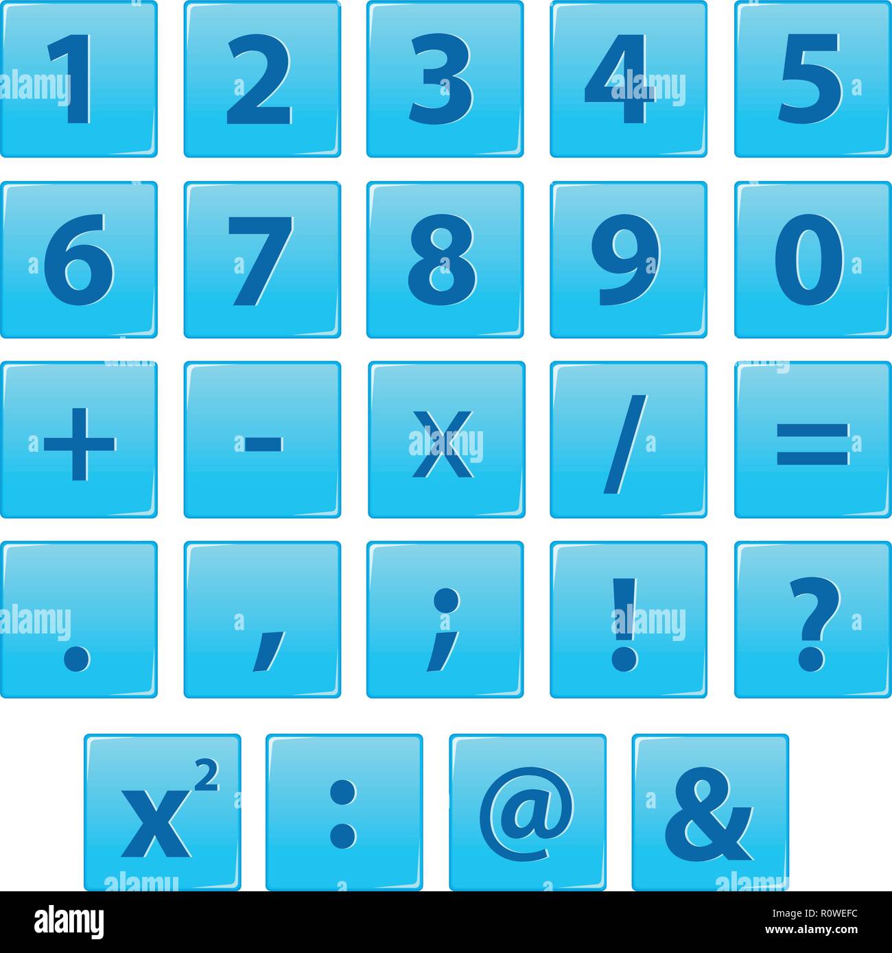 Set of number and math symbol illustration Stock Vector Image & Art - Alamy