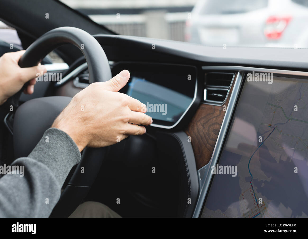 Car driving map hi-res stock photography and images - Alamy