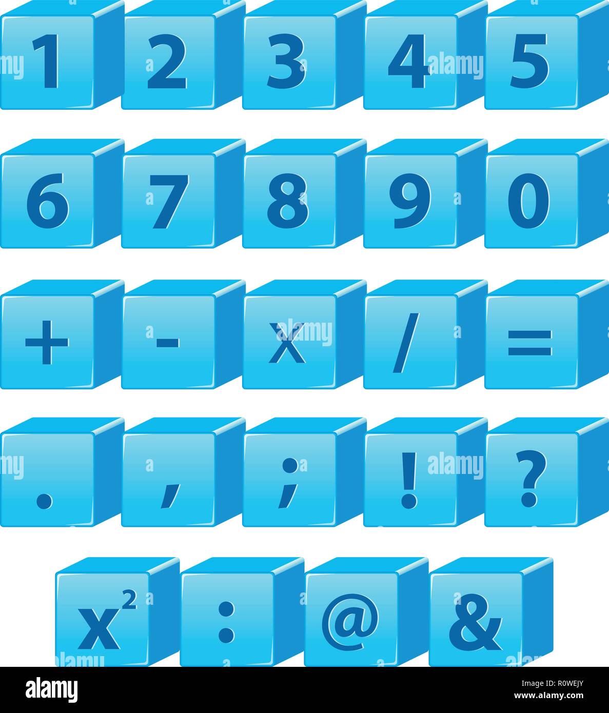 Number and math symbol illustration Stock Vector Image & Art - Alamy