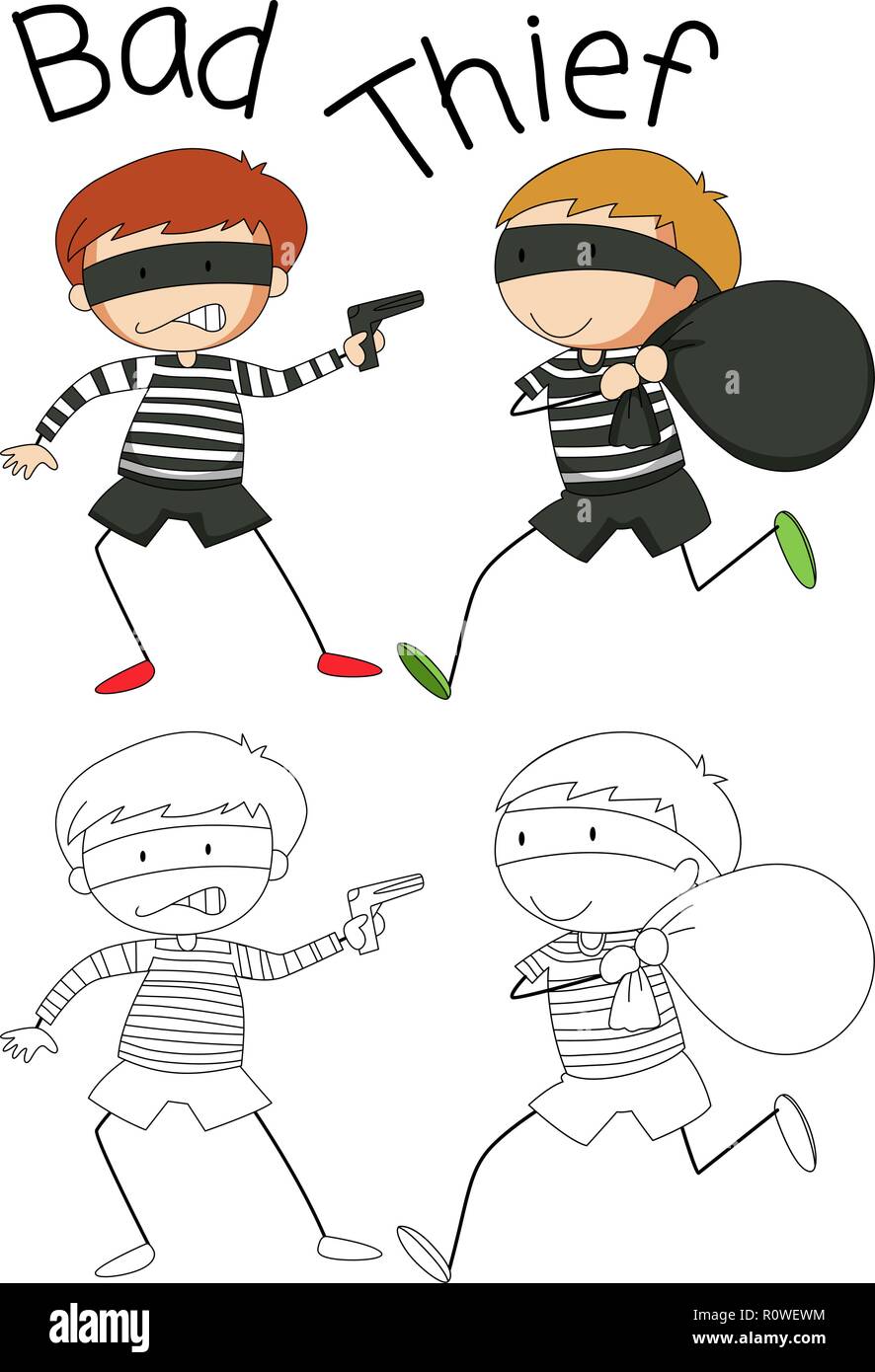 Thief funny Stock Vector Images - Alamy