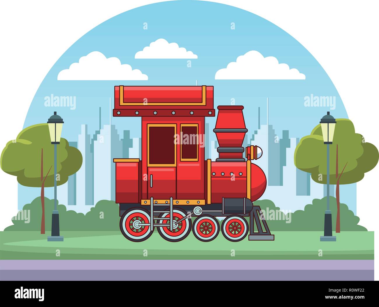 Empty train cabin cartoon Stock Vector Image & Art - Alamy