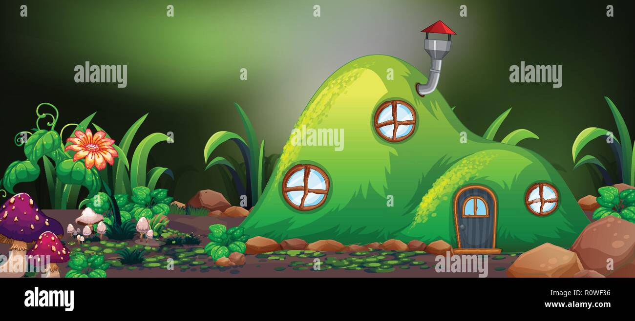 Fairy house in mushroom Stock Vector Images - Alamy