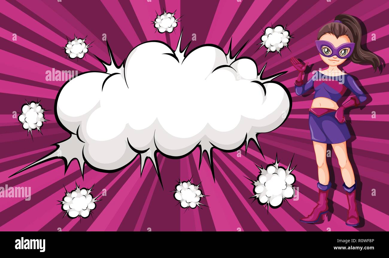 Female superhero comic banner illustration Stock Vector Image & Art - Alamy