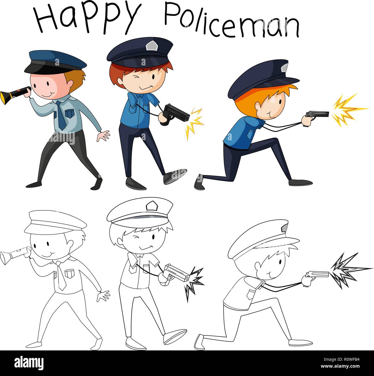 Good policeman Stock Vector Images - Alamy