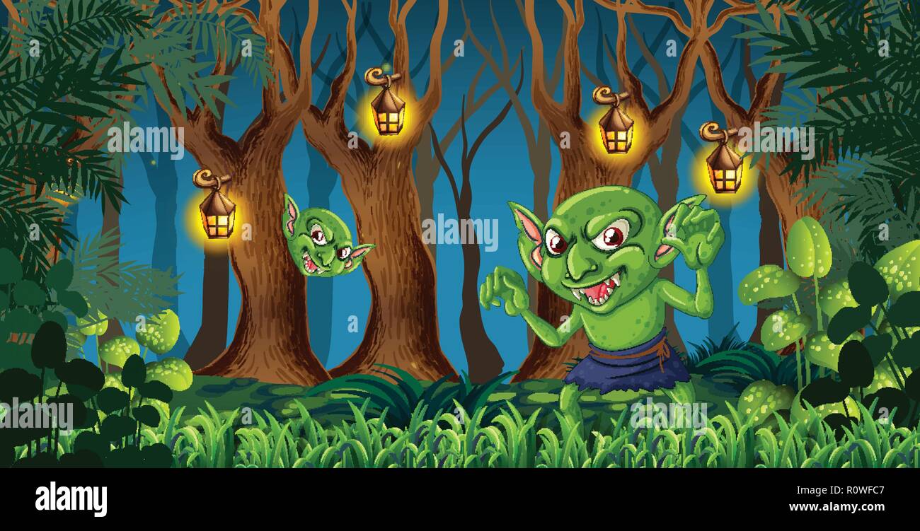 Goblin face Stock Vector Images - Alamy