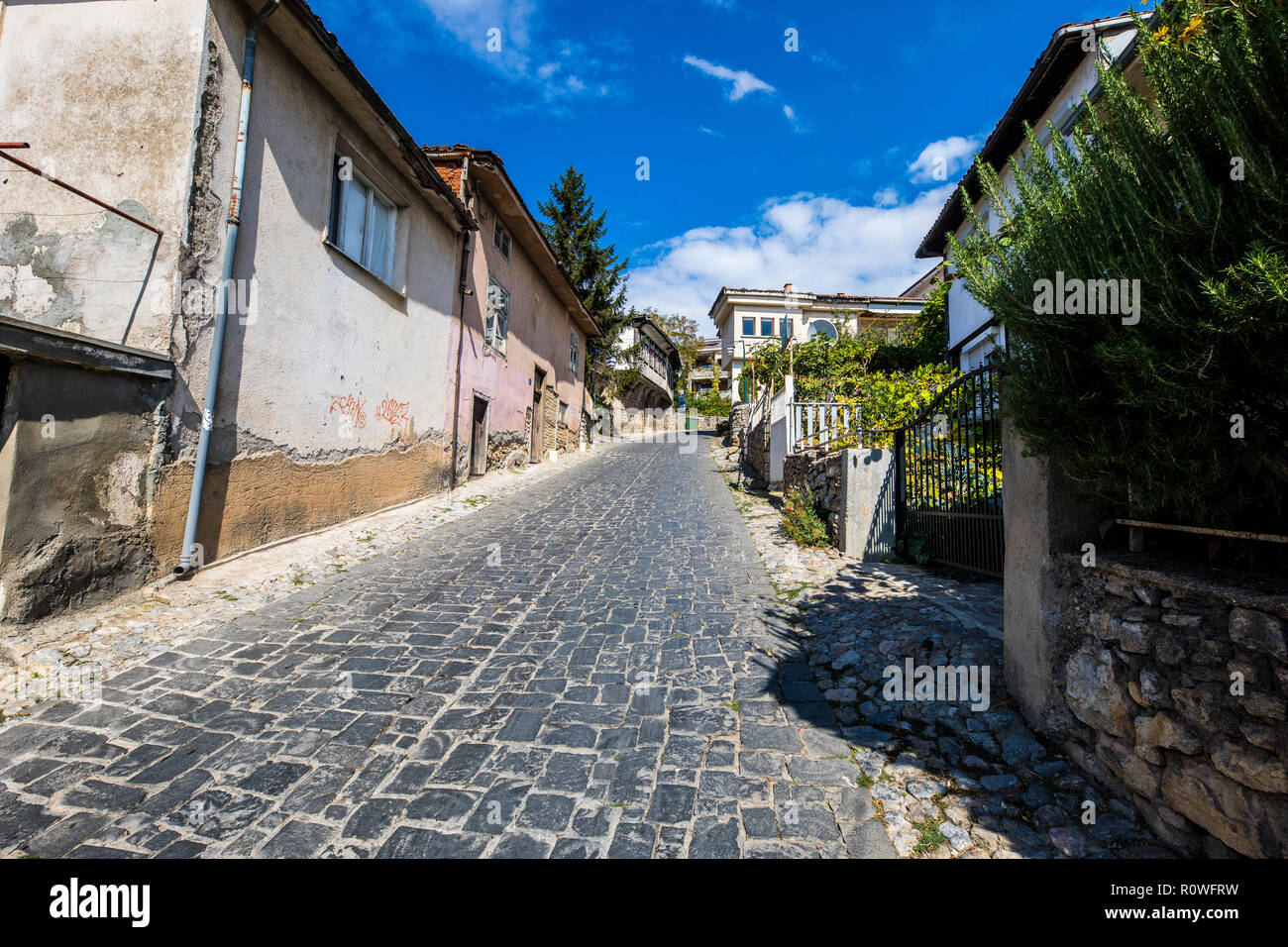 Streets of Ohrid, Unesco World Heritage site, Lake Ohrid, Macedonia ...