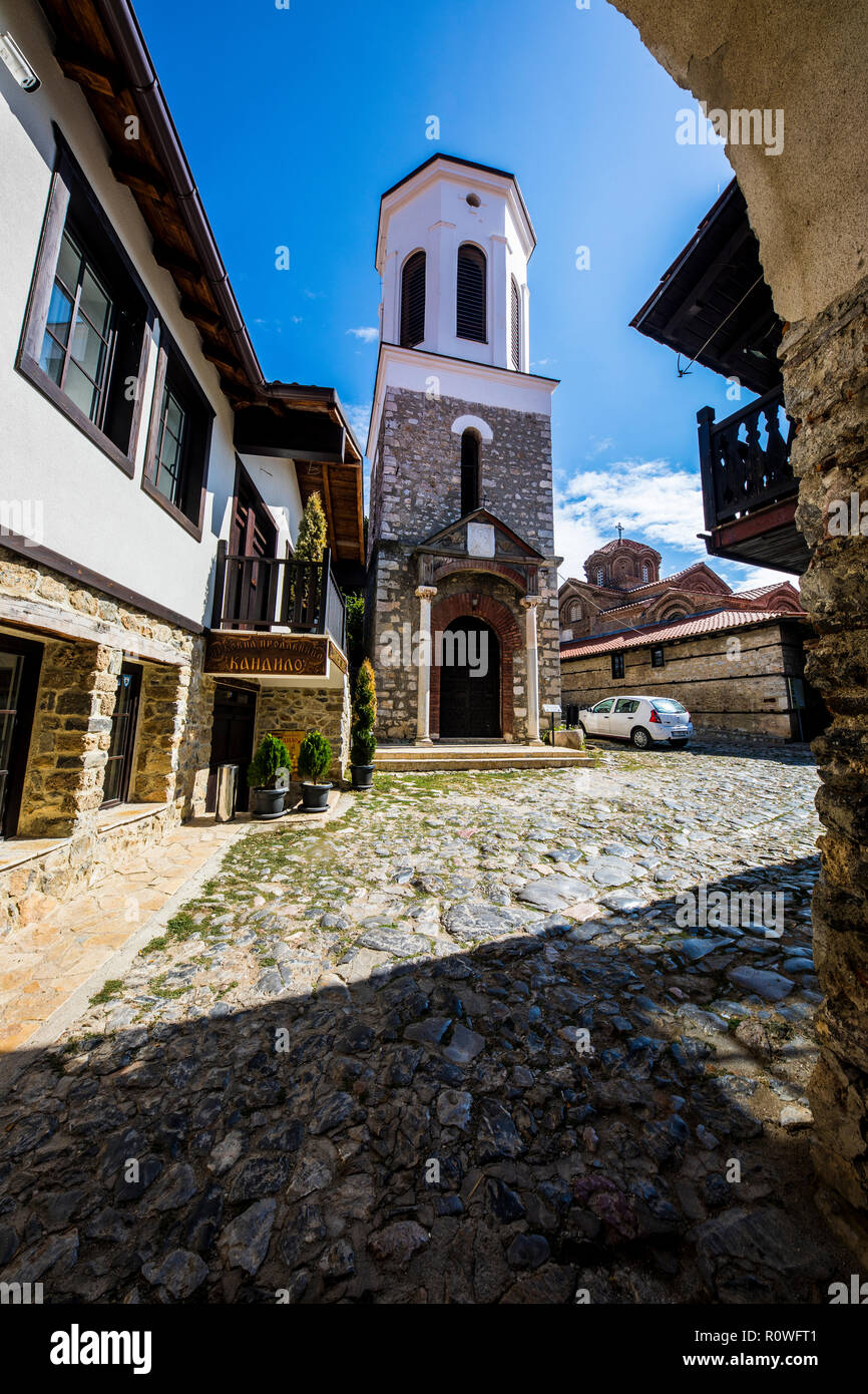 Streets of Ohrid, Unesco World Heritage site, Lake Ohrid, Macedonia ...