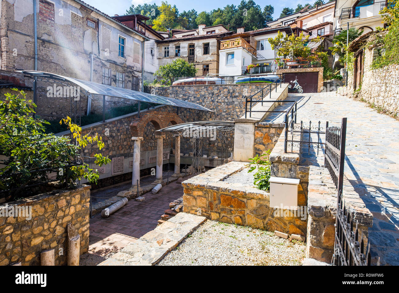 Streets of Ohrid, Unesco World Heritage site, Lake Ohrid, Macedonia ...