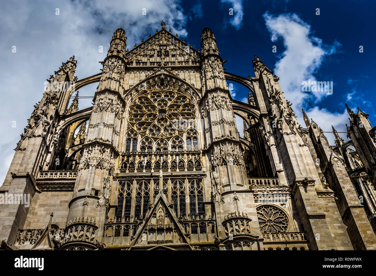 BEAUVAIS, FRANCE, APRIL 15, 2017 : exteriors and details of Saint Peter ...