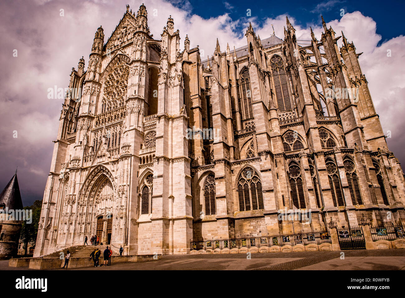 BEAUVAIS, FRANCE, APRIL 15, 2017 : exteriors and details of Saint Peter ...