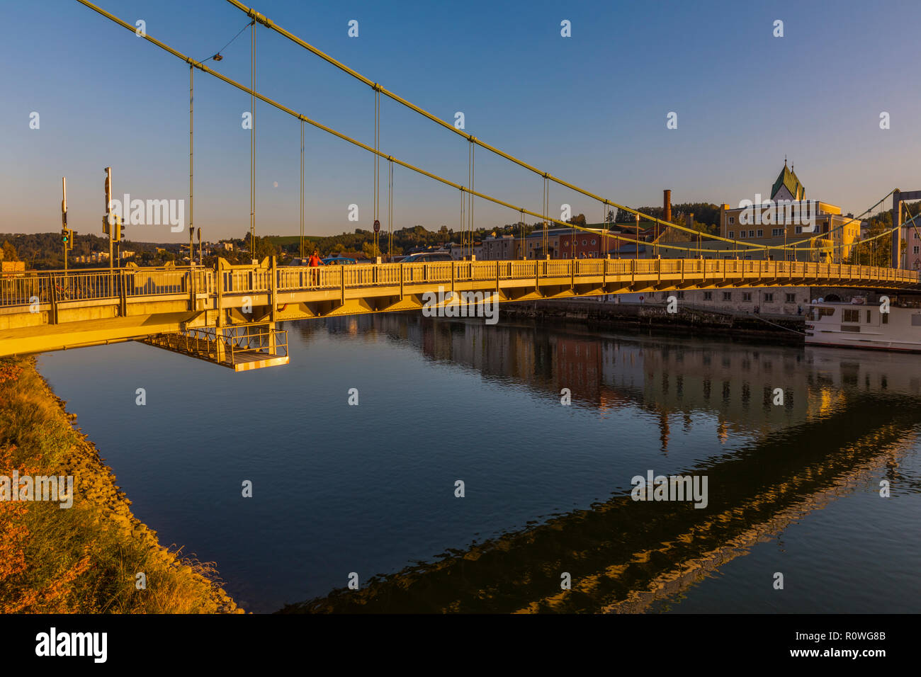 Historical town Passau and Danube (Donau in German) River in Germany in ...