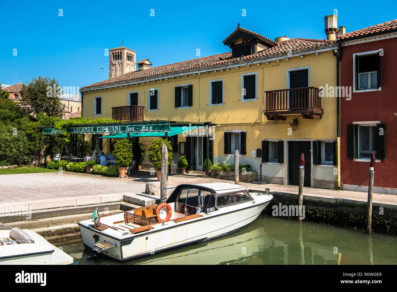 Italy Veneto Torcello Island Locanda Cipriani, a famous local ...