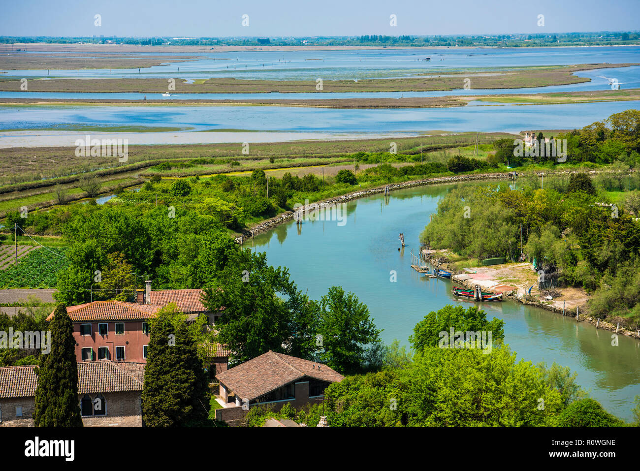 Italy Veneto Torcello Island Partial view of Torcello island Stock ...