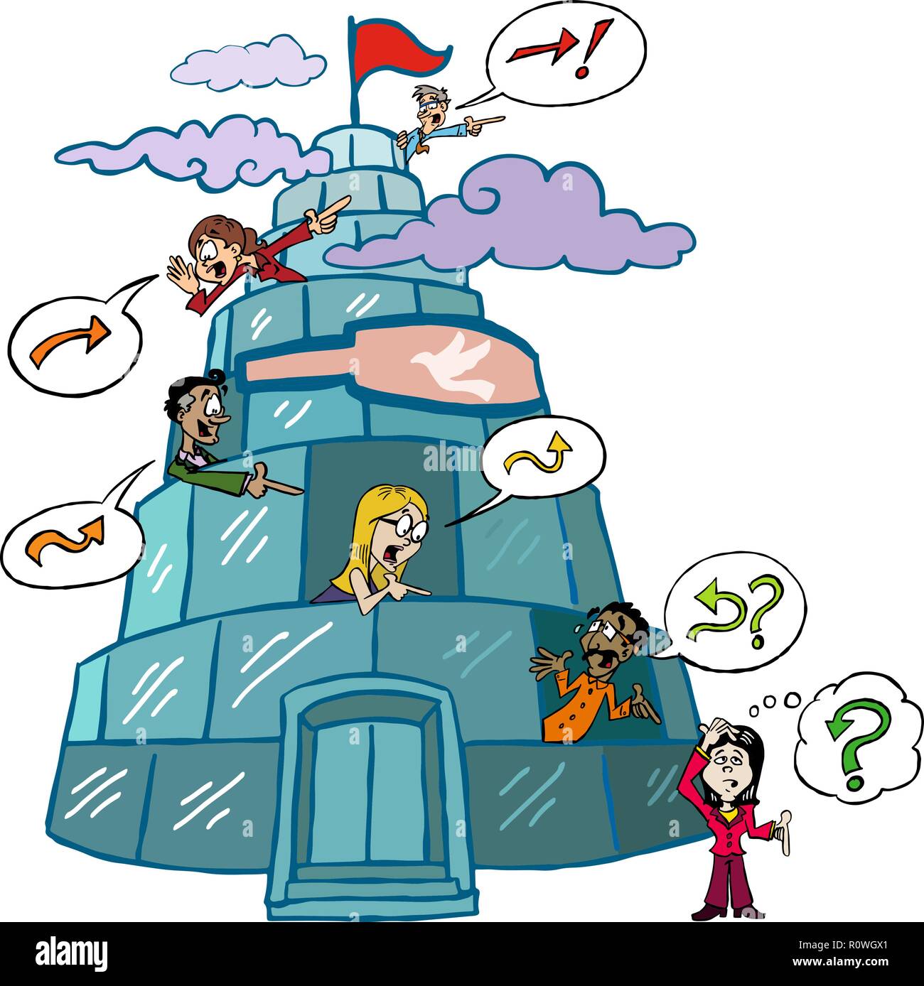 Communication tower drawing Stock Vector Images - Alamy