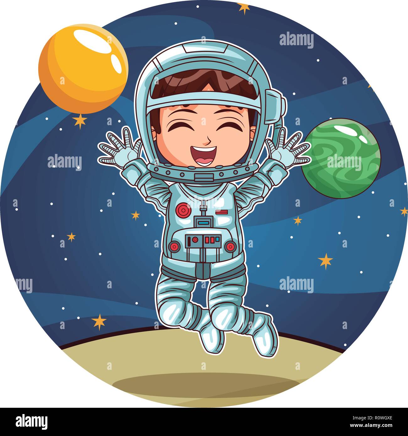 Astroanut girl cartoon Stock Vector Image & Art - Alamy