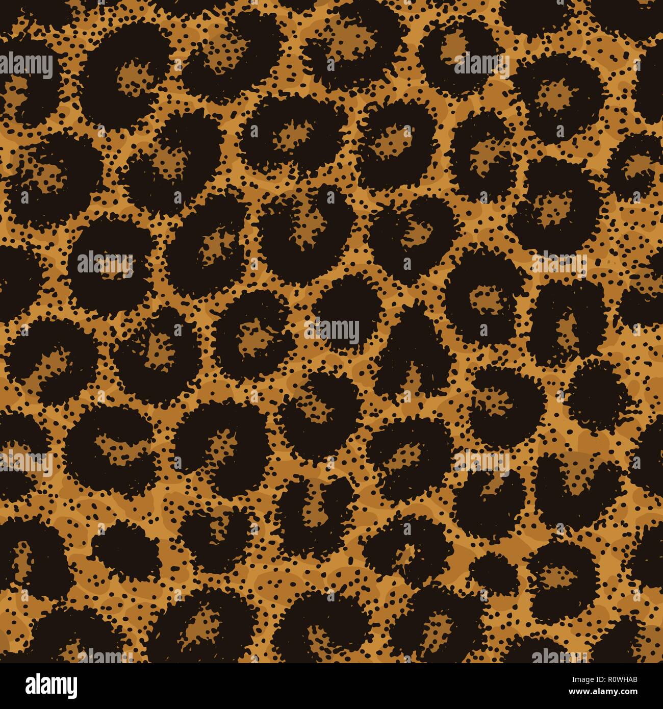 Seamless leopard, ocelot or wild cat fur pattern print Stock Vector ...