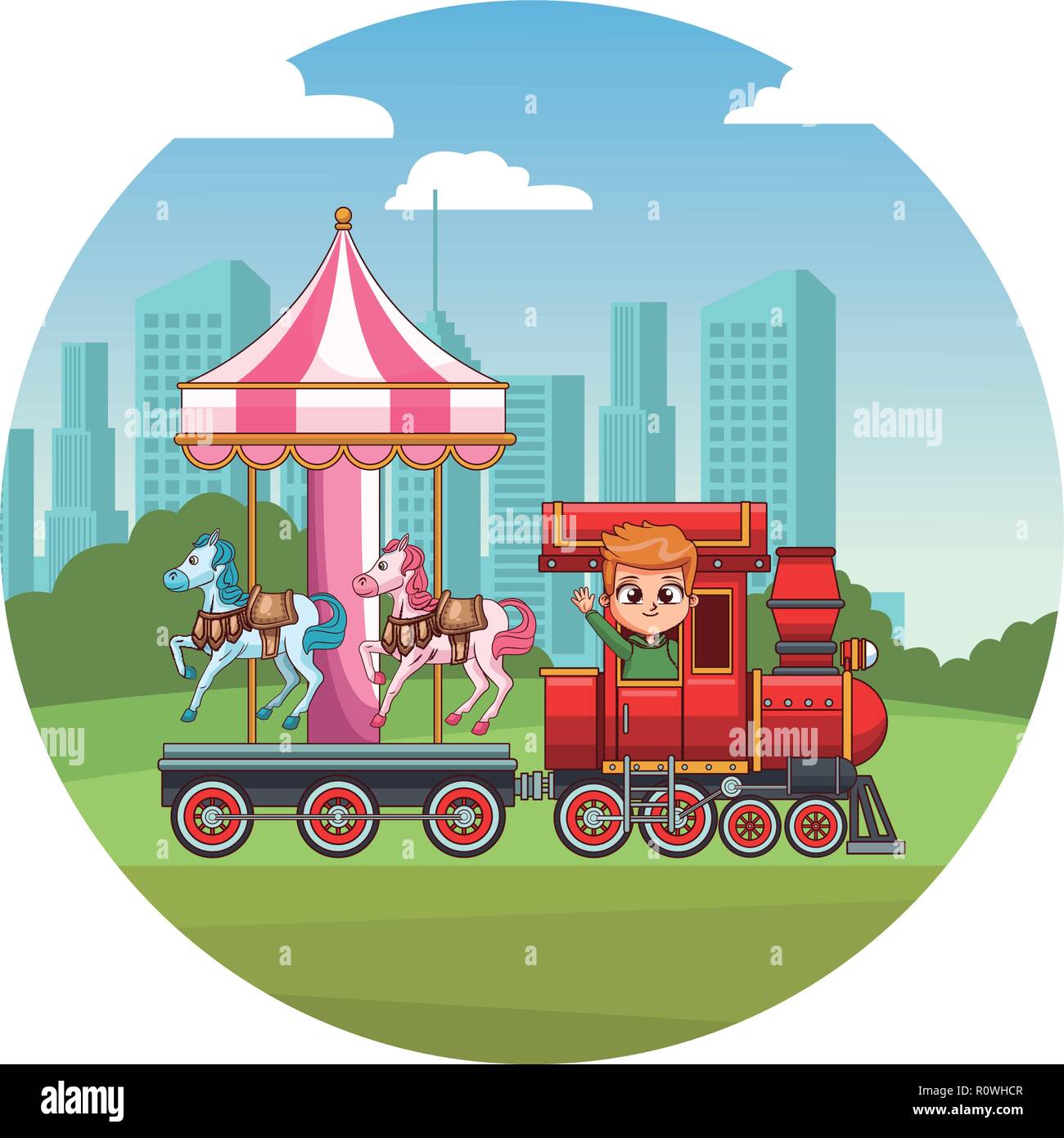 Pulling train Stock Vector Images - Alamy