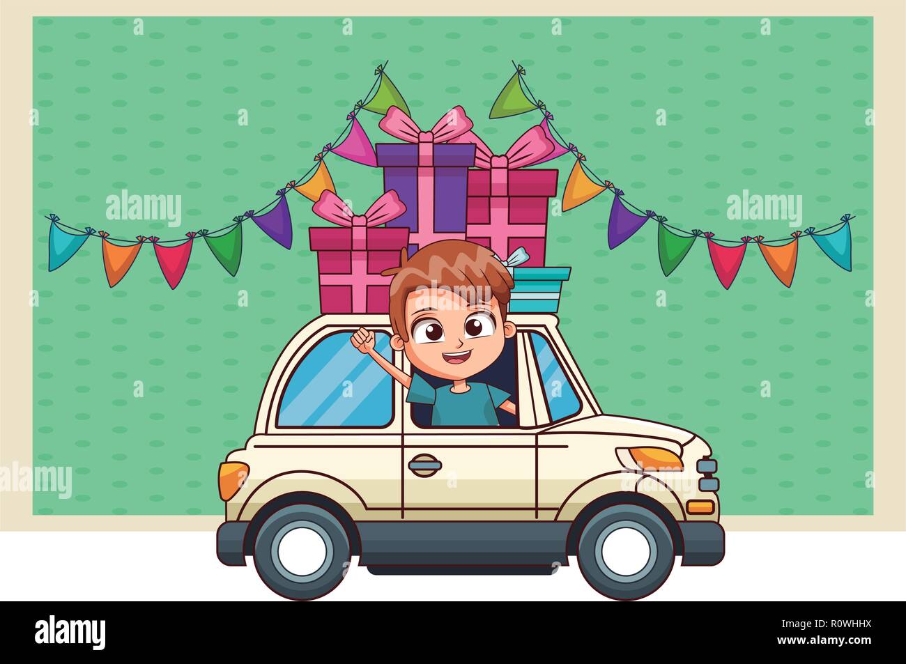 Cartoon Boy Driving Car Stock Photos & Cartoon Boy Driving Car Stock ...