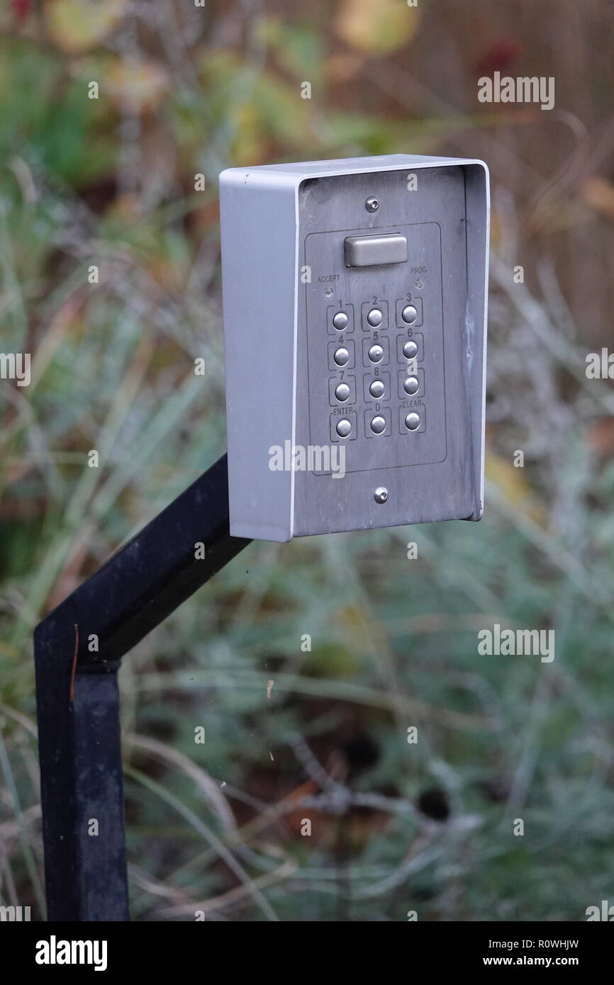 Metal security entry number code pad Stock Photo - Alamy