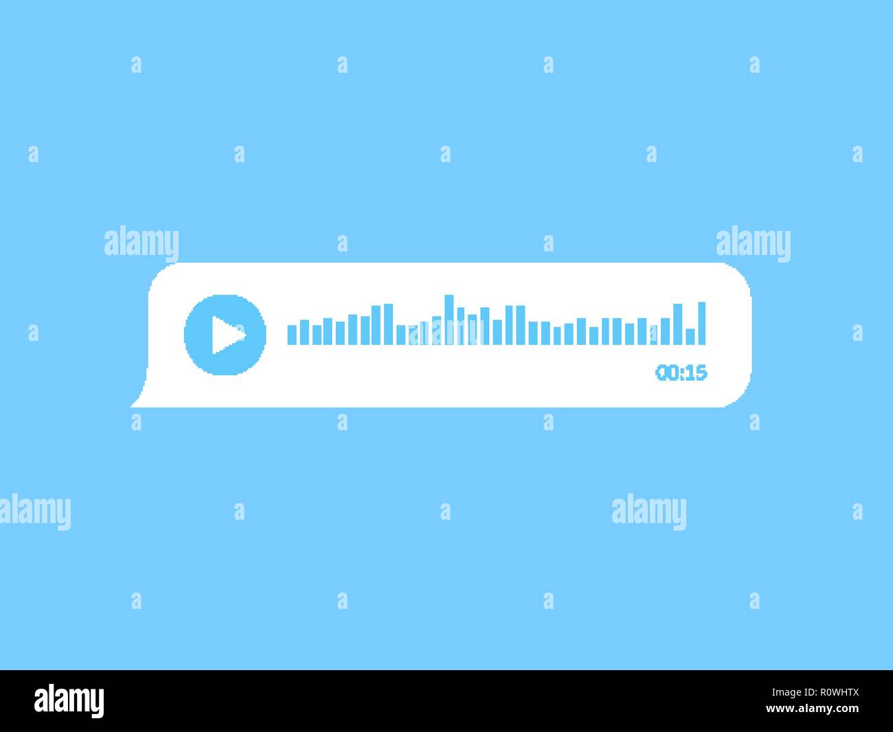 Audio message speech bubble with voice waveform Stock Vector Image ...