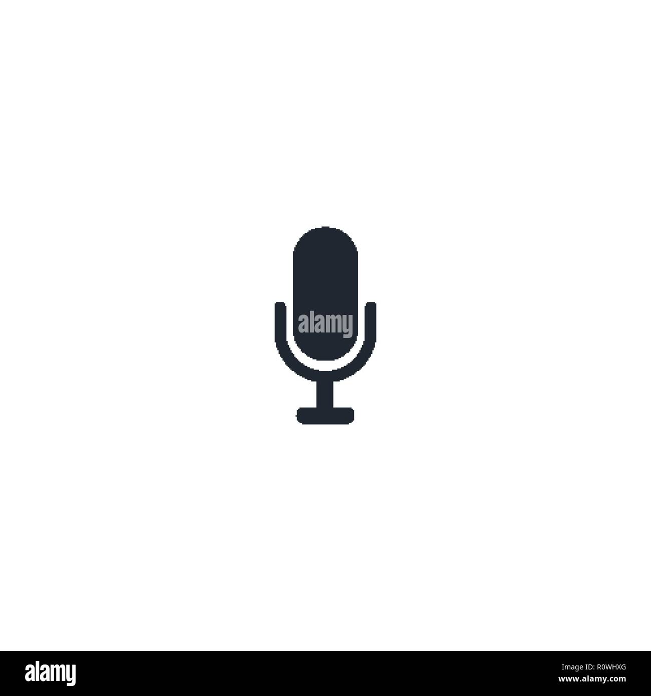 Simple microphone icon for user interface and modern applications Stock ...