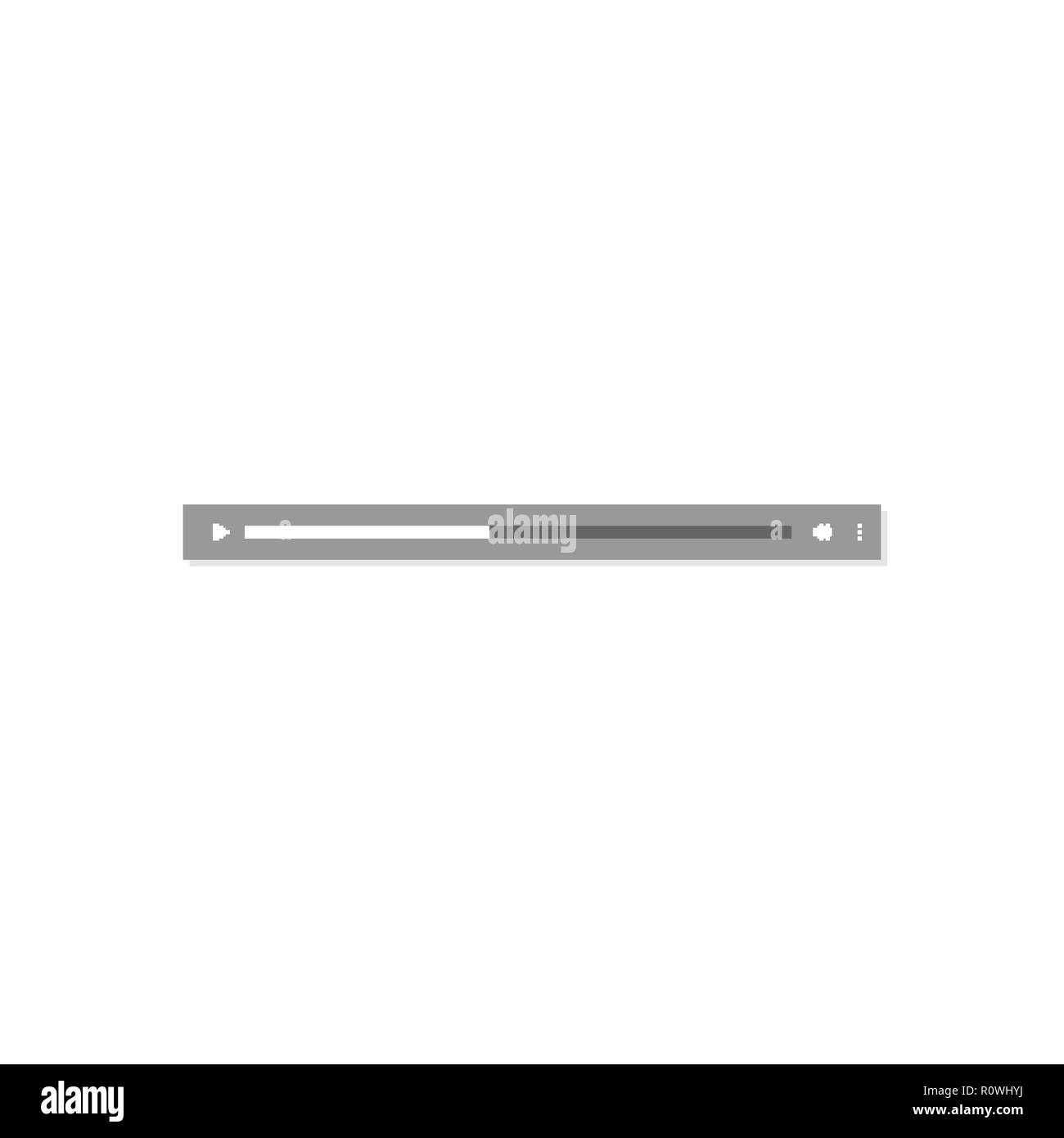 Simple audio message playback bar isolated on white background Stock ...