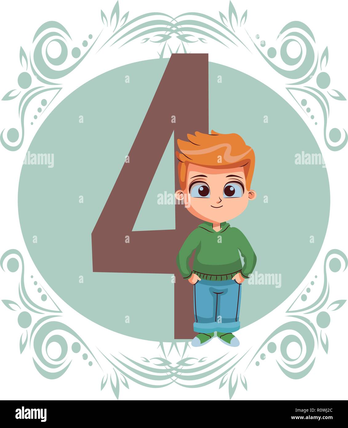 stand up boy number Stock Vector Image & Art - Alamy
