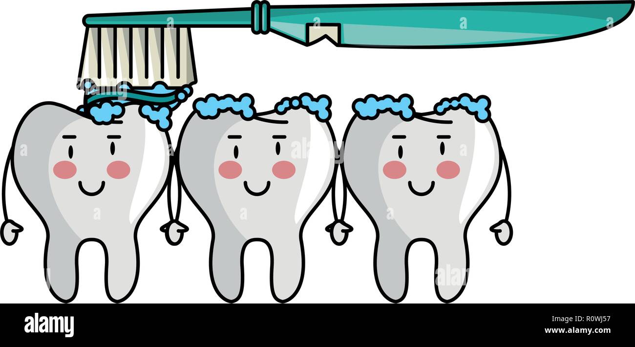 Three teeth with dental tools Stock Vector Image & Art - Alamy