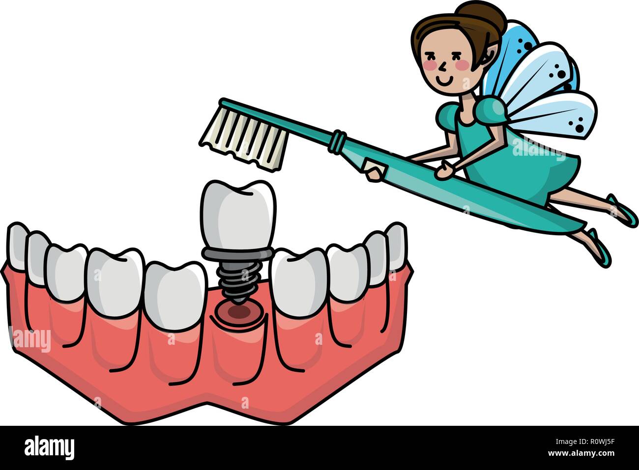 tooth fairy cute cartoon Stock Vector Image & Art - Alamy