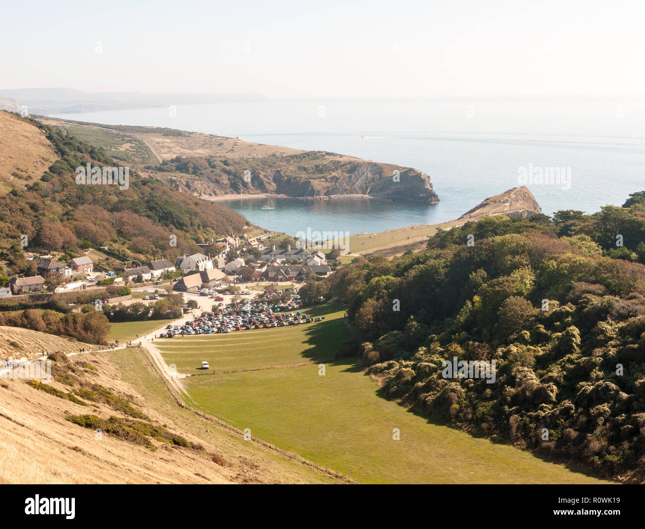 lulworth cove dorset view nature landscape summer day bay beautiful ...