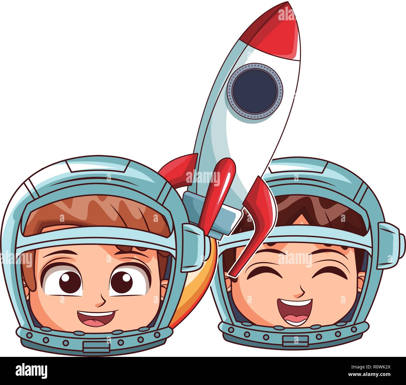 Astronauts kids cartoons Stock Vector Image & Art - Alamy
