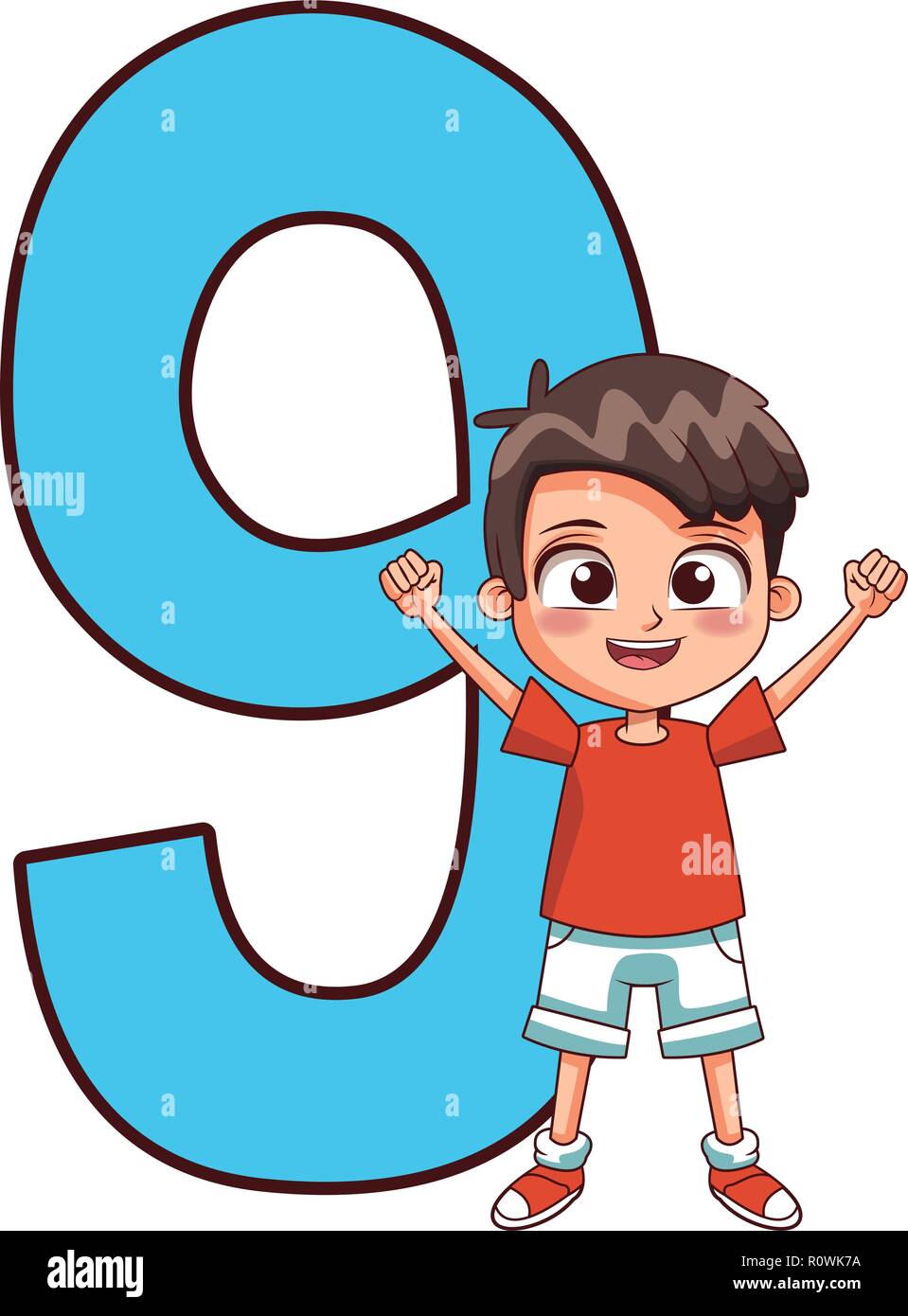 stand up boy number Stock Vector Image & Art - Alamy