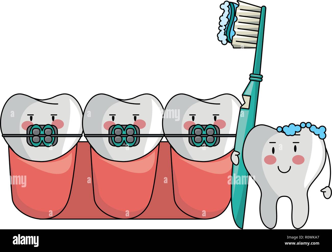cartoon dental care teeth cartoon Stock Vector Image & Art - Alamy