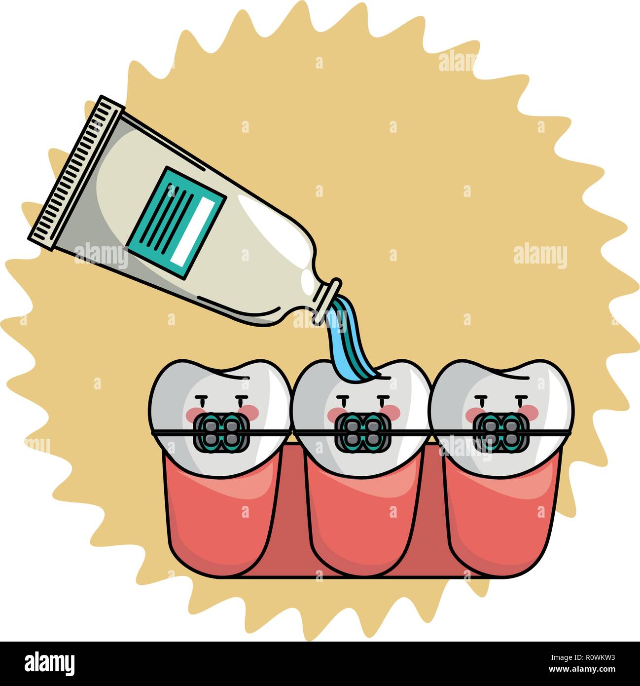 dental care cartoon Stock Vector Image & Art - Alamy