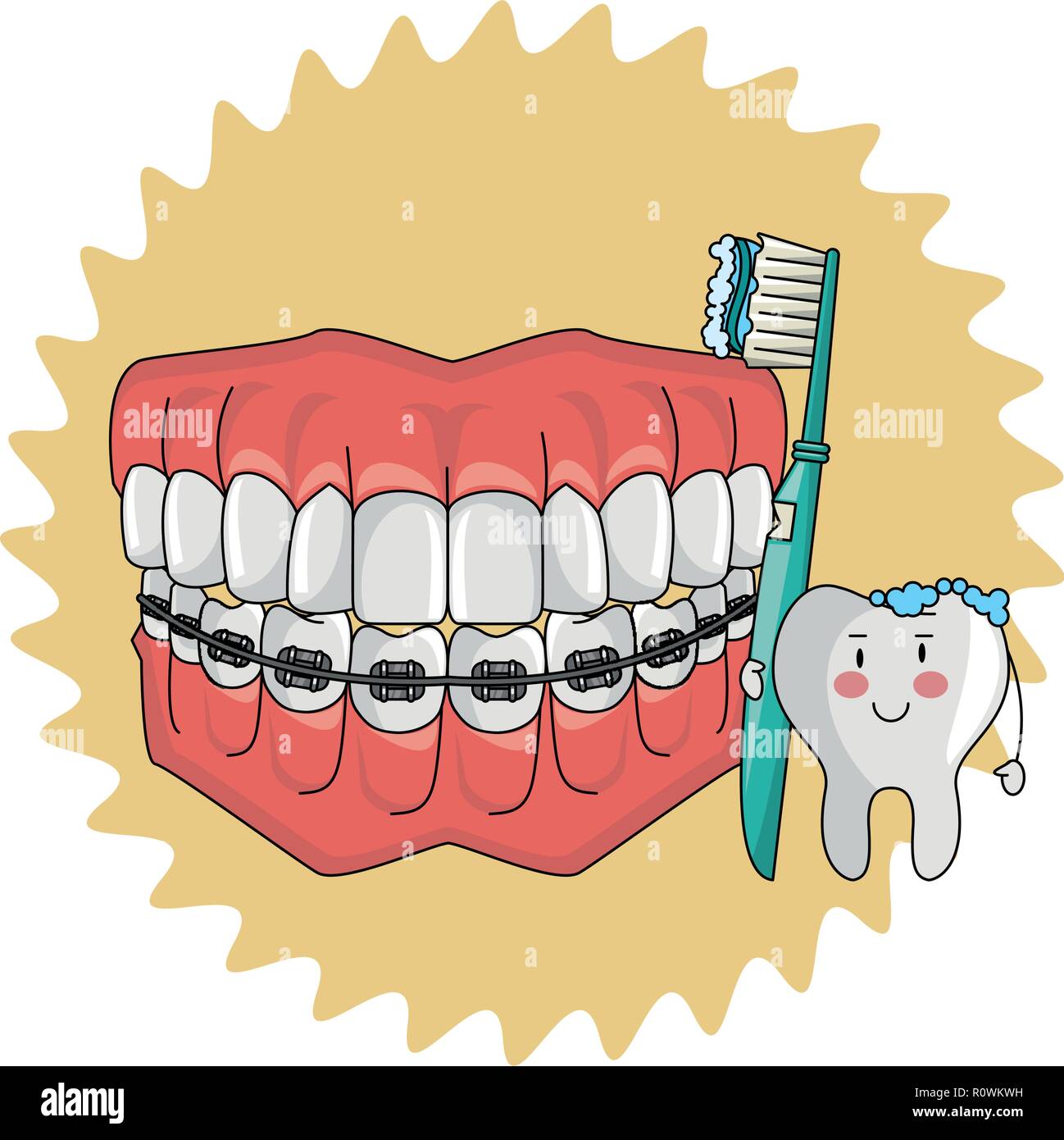 dental care cartoon Stock Vector Image & Art - Alamy