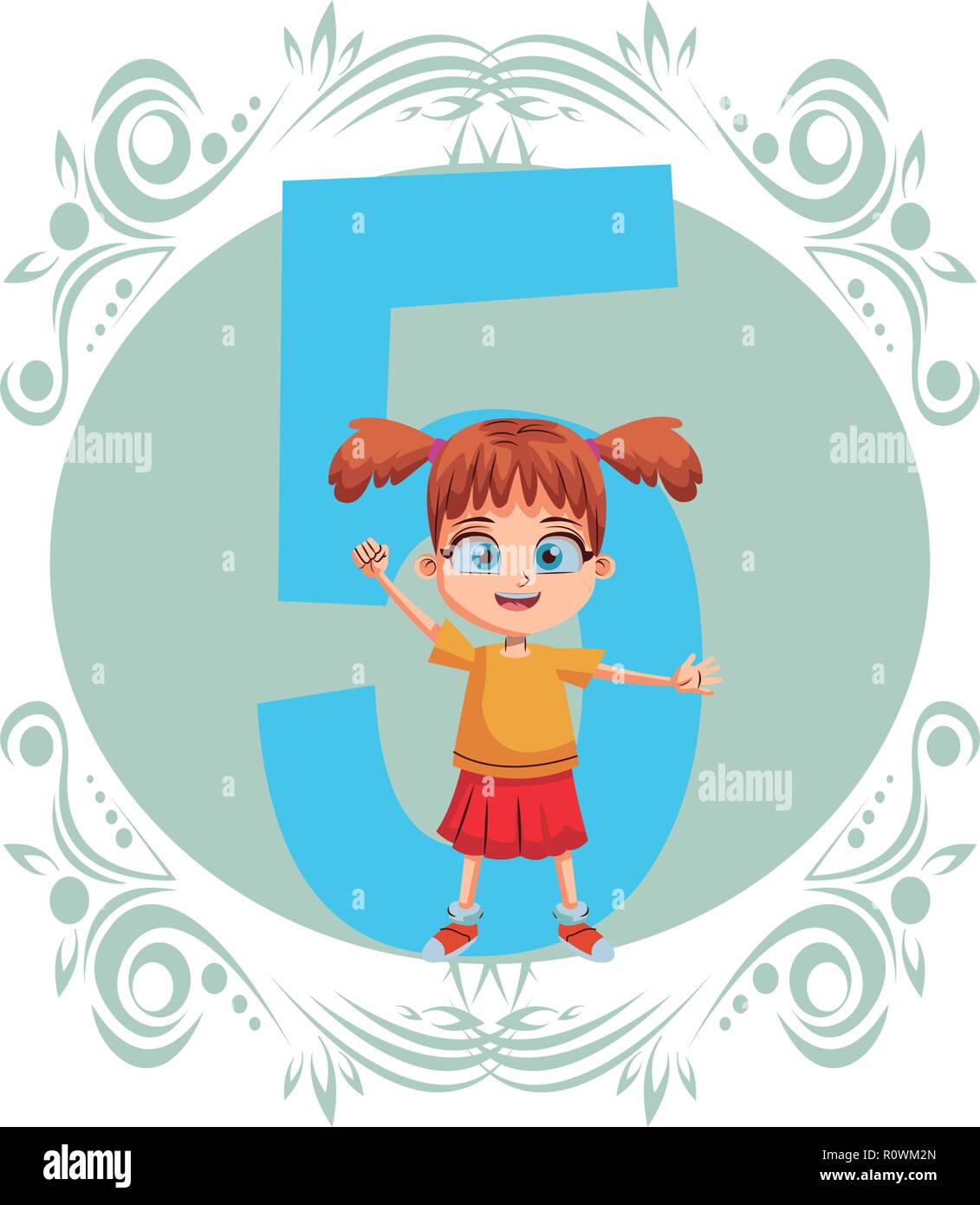 stand up girl number Stock Vector Image & Art - Alamy