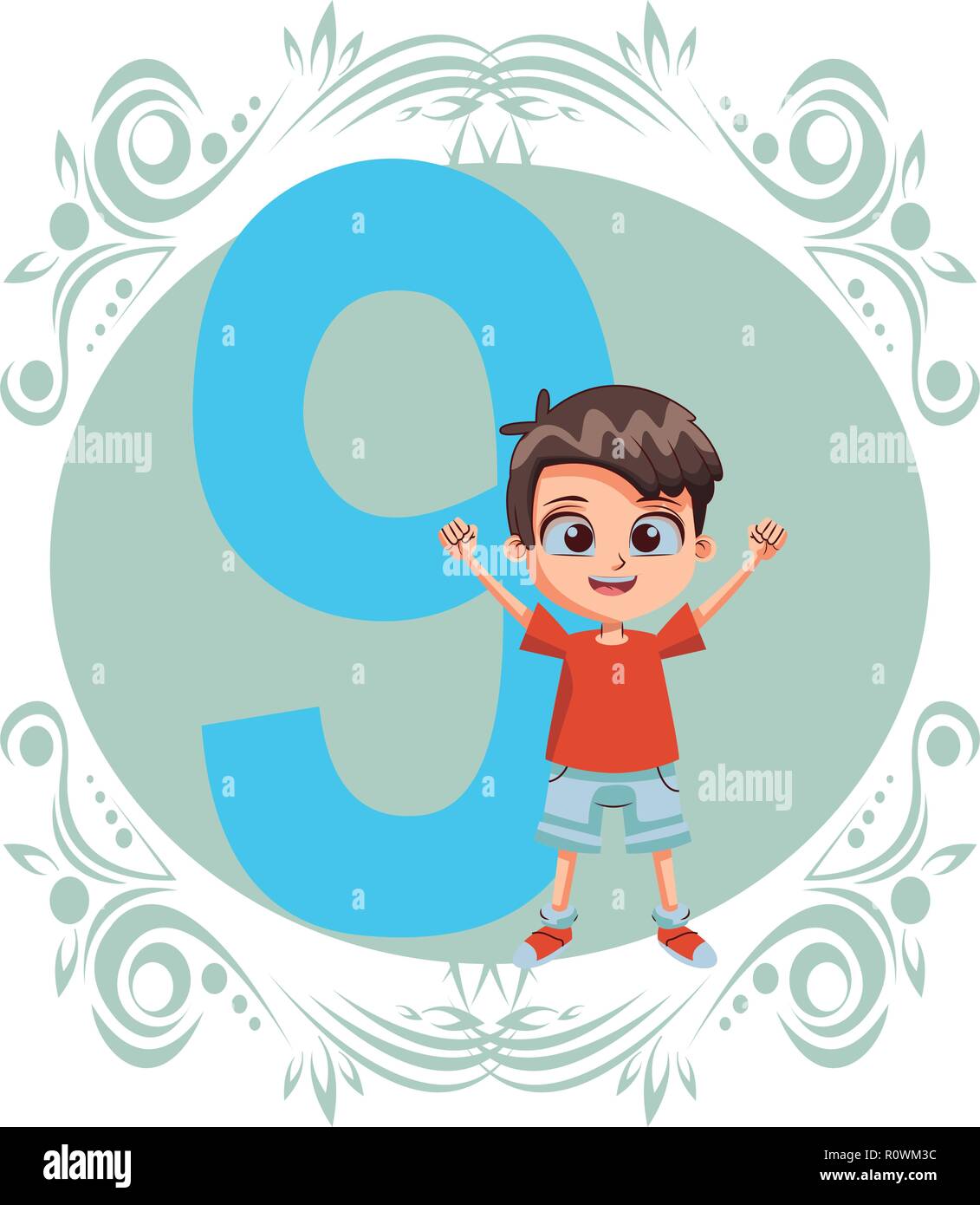 stand up boy number Stock Vector Image & Art - Alamy