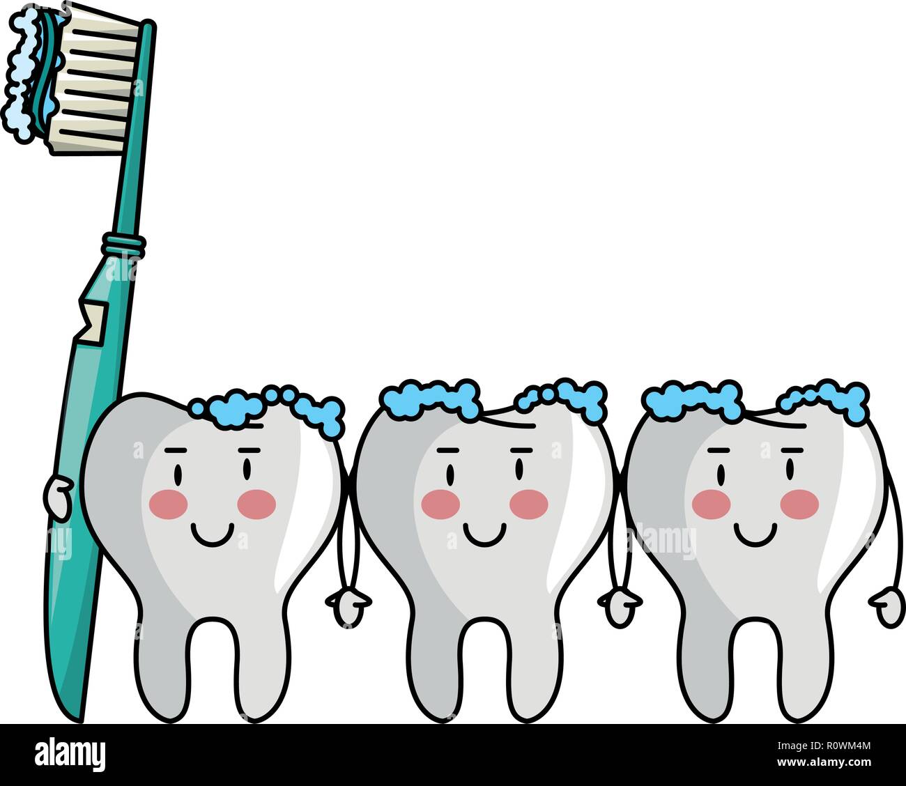 Three teeth with dental tools Stock Vector Image & Art - Alamy