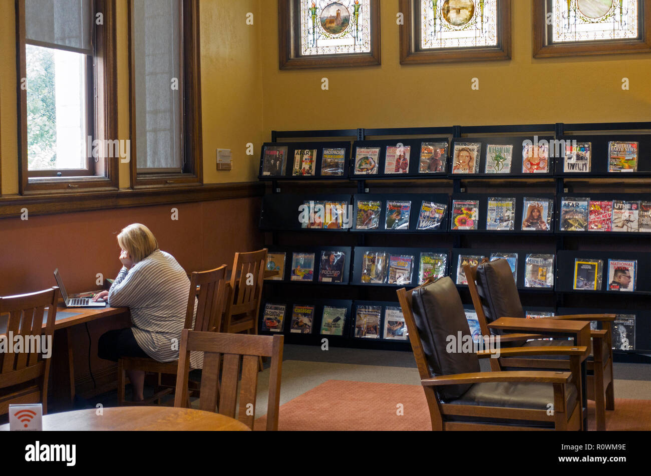 Augusta Memorial library Maine Stock Photo - Alamy