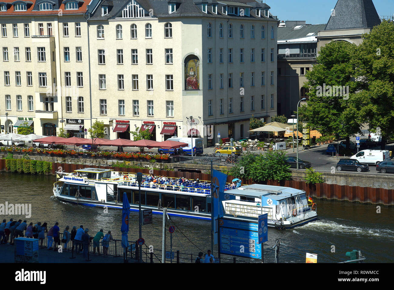 Leisurely Boat Cruise in River Spree in Berlin Germany Stock Photo - Alamy