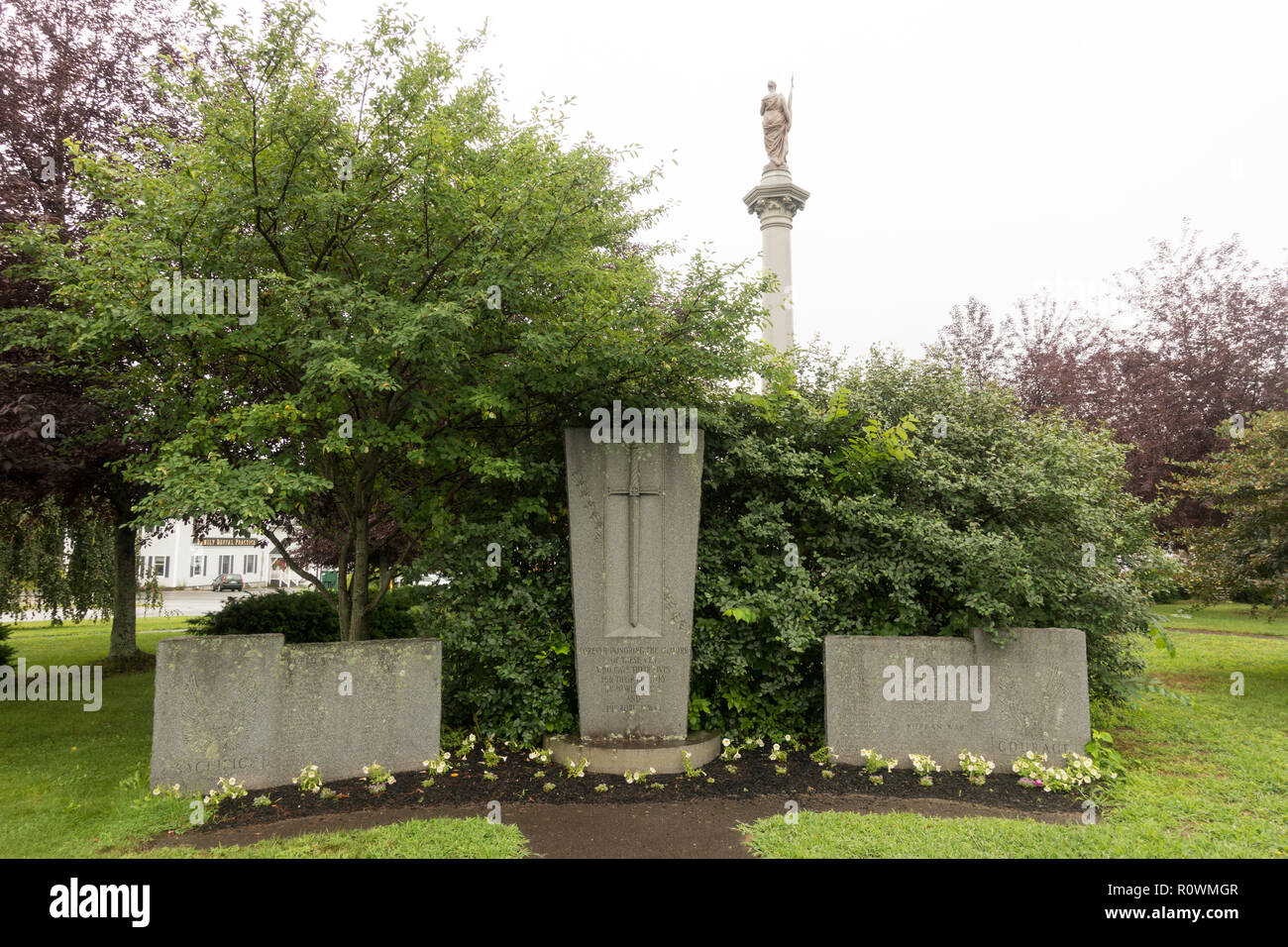 memorial park Augusta Maine Stock Photo - Alamy