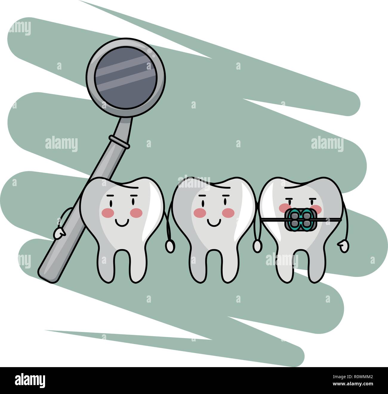 cartoon dental care teeth Stock Vector Image & Art - Alamy